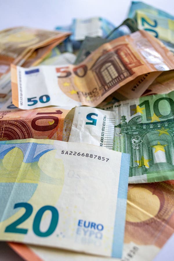Stack of euro banknotes stock photo. Image of business - 148826826