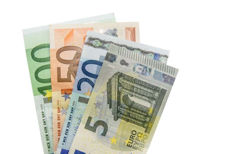 Stack of Euro Banknotes Isolated Stock Photo - Image of travel ...