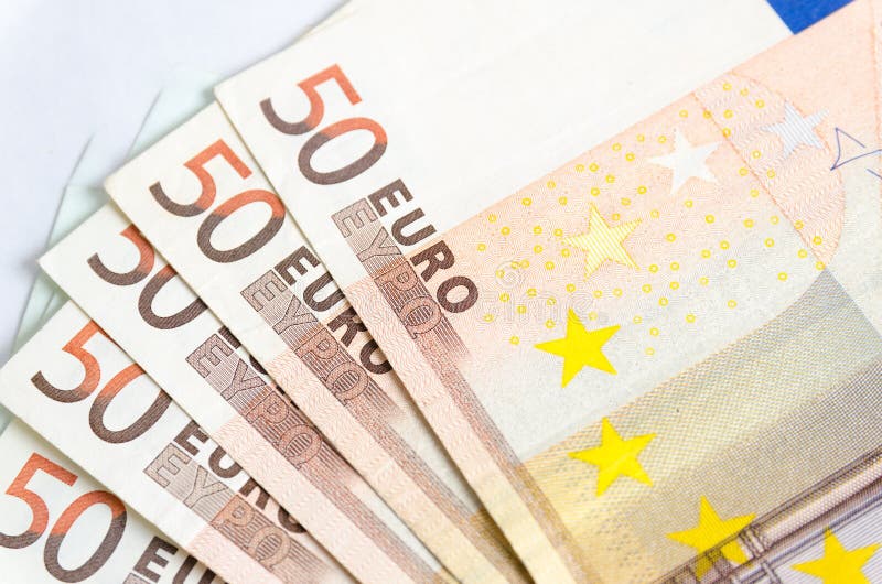 Stack of Euro Banknotes Isolated Stock Image - Image of notes, euros ...