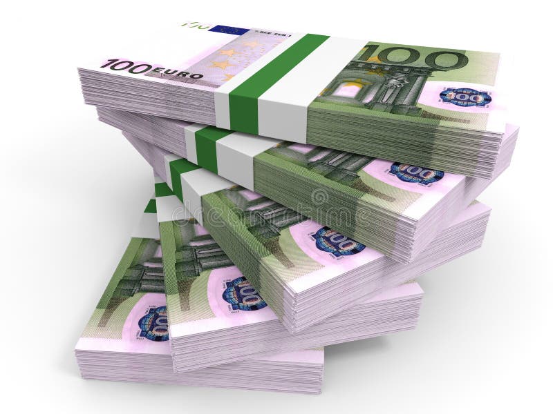 Stack of EURO banknotes. stock illustration. Illustration of paper ...