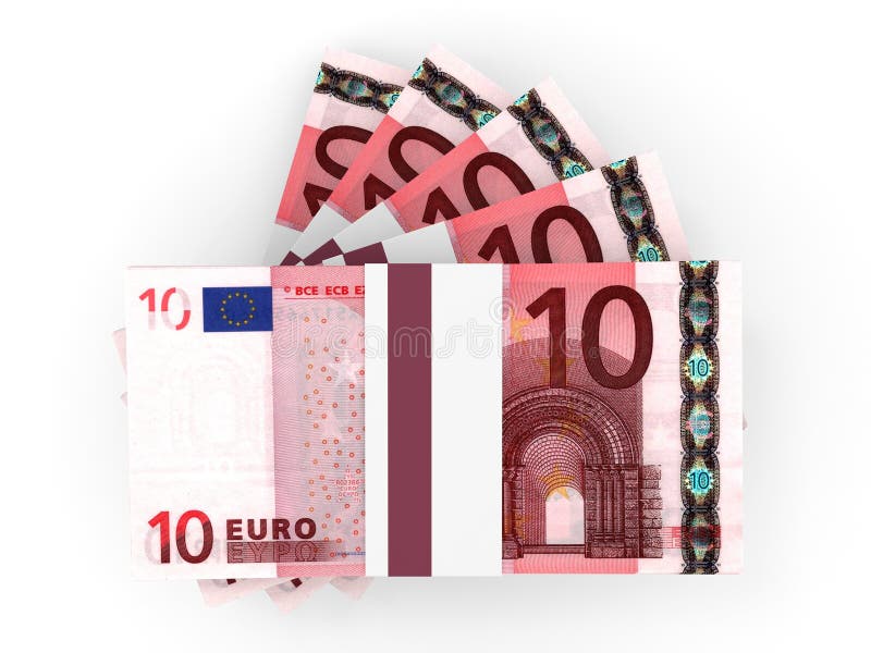 Stack of EURO banknotes. stock illustration. Illustration of abundance ...