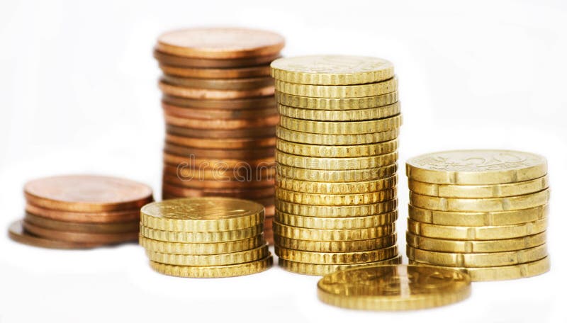 Stack of Euro Coins stock photo. Image of object, account - 10870978