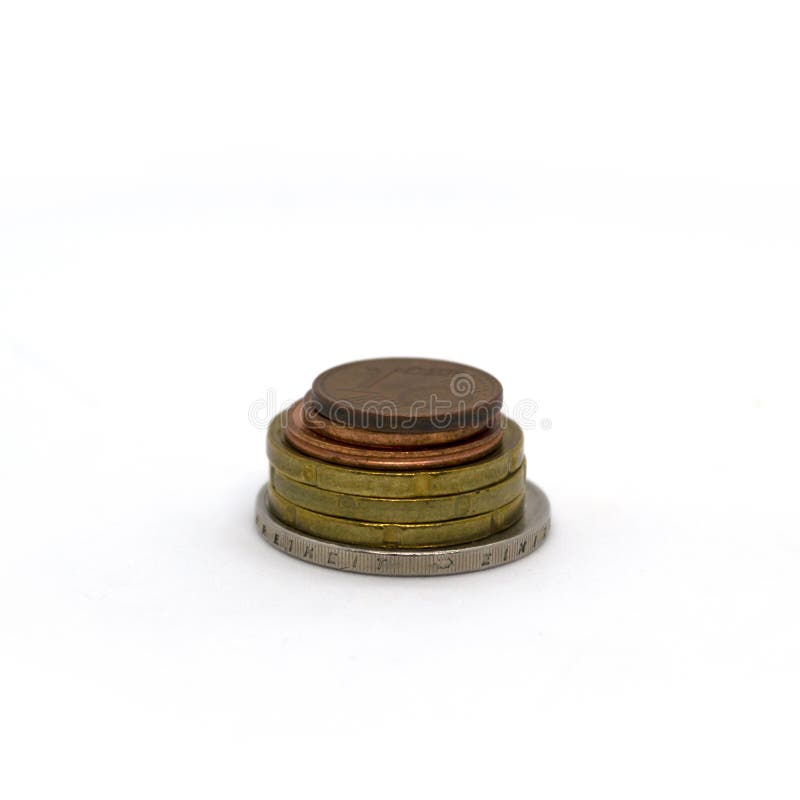 Stack of euro coins stock photo. Image of stack, investment - 267560110