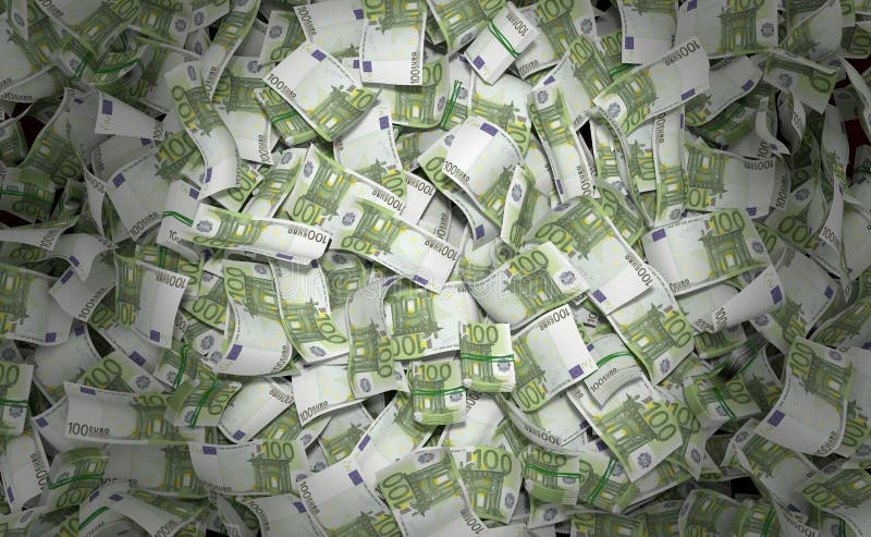 Stack of euro currency stock illustration. Illustration of stack ...