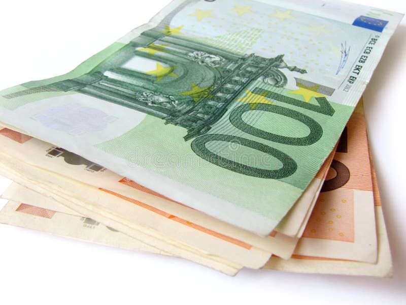 Stack of Euro coins stock image. Image of stacked, white - 13090295