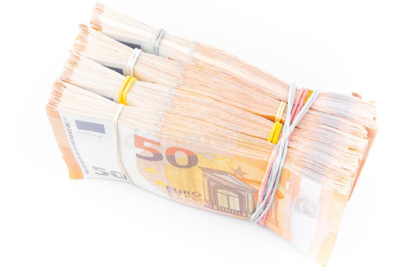 Stack of euros banknotes stock photo. Image of business - 193521734