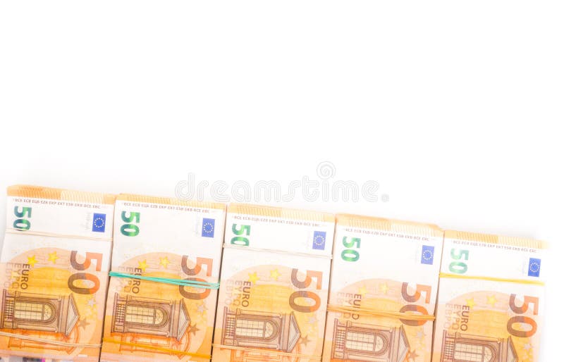 Stack of euros banknotes stock photo. Image of euro - 194523284