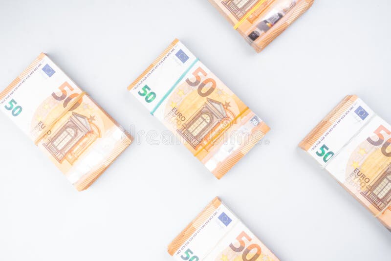 Stack of euros banknotes stock image. Image of finances - 194522271