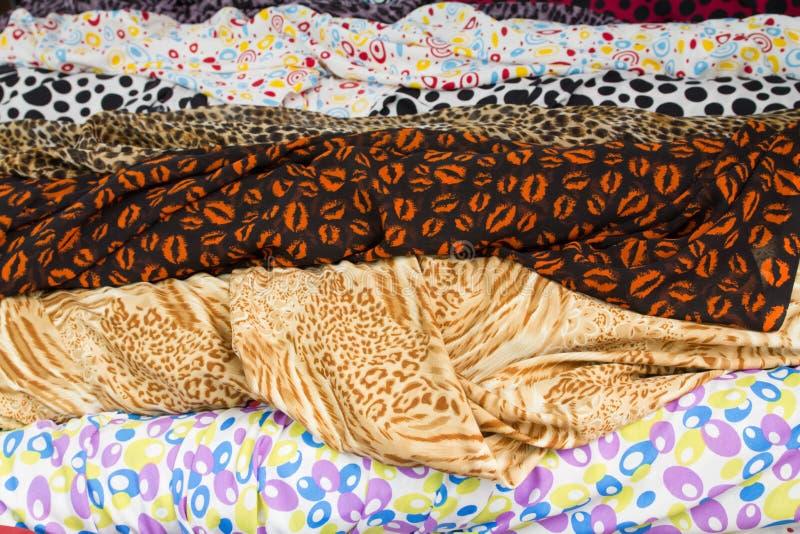 Stack of fabrics stock photo. Image of heap, backgrounds - 31235544