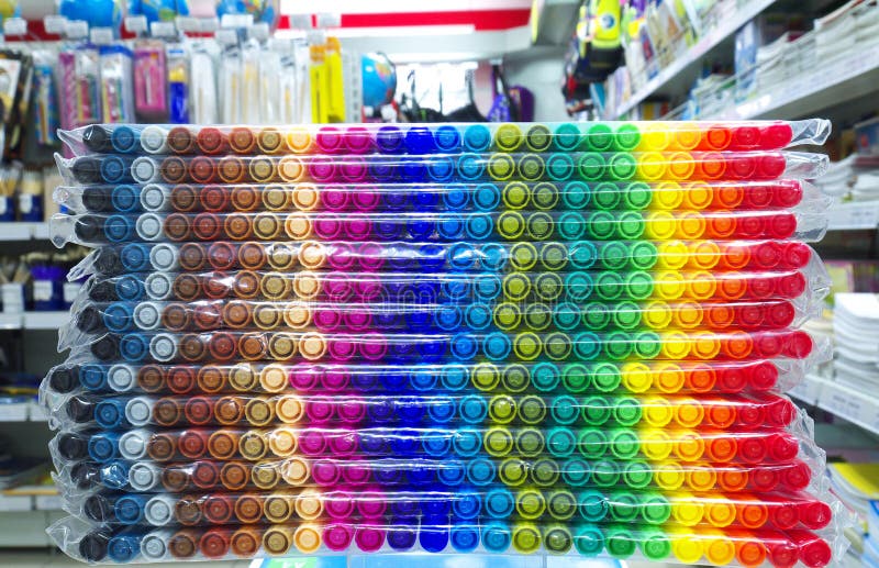 Stack of Felt-tips Pen Packs Stock Image - Image of pack, vivid: 57097457