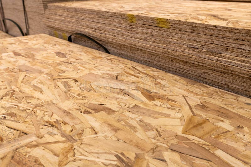 A Stack of the Fibreboard in a Store Stock Photo - Image of industrial ...
