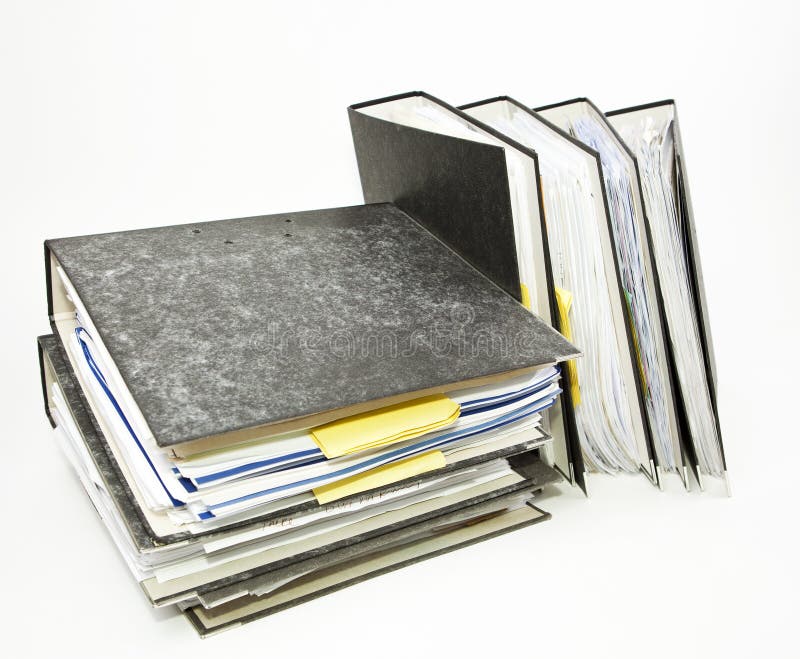 Stack of File Folders stock image. Image of papers, documents - 15128087