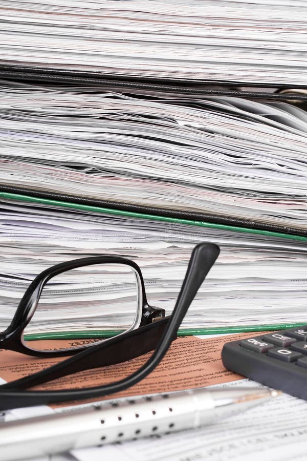 Stack of File Folders with Documents, Stock Image - Image of expense ... Stack of File Folders with Documents, Stock Image - Image of expense ...
