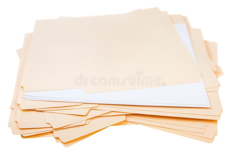 Stack of File Folders stock photo. Image of label, high - 94825532