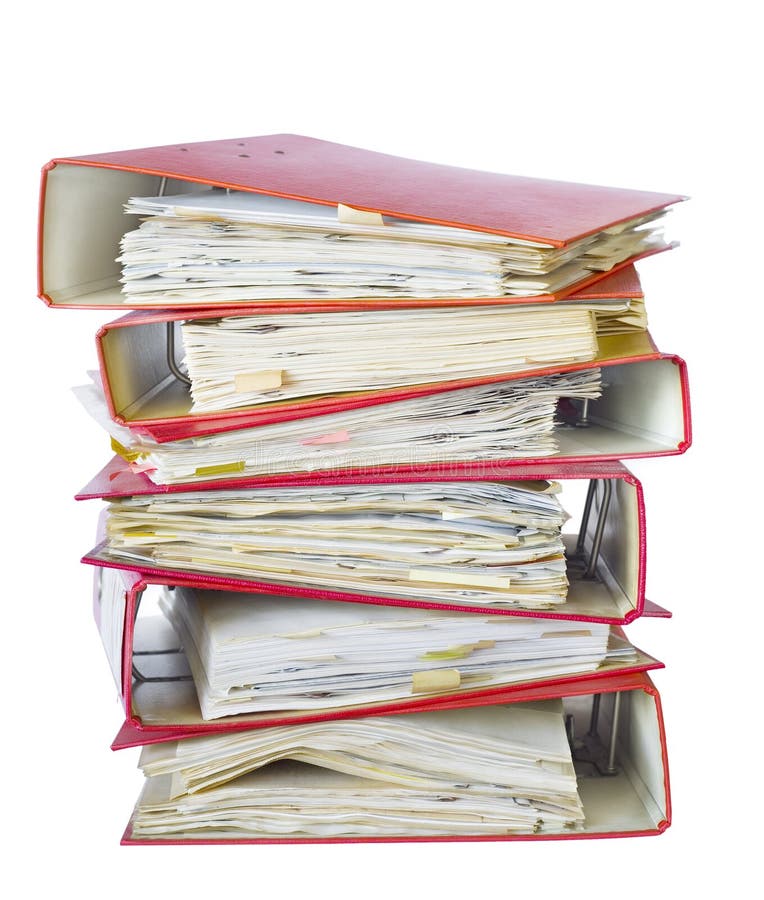 Stack of file folders stock photo. Image of isolated - 10953830