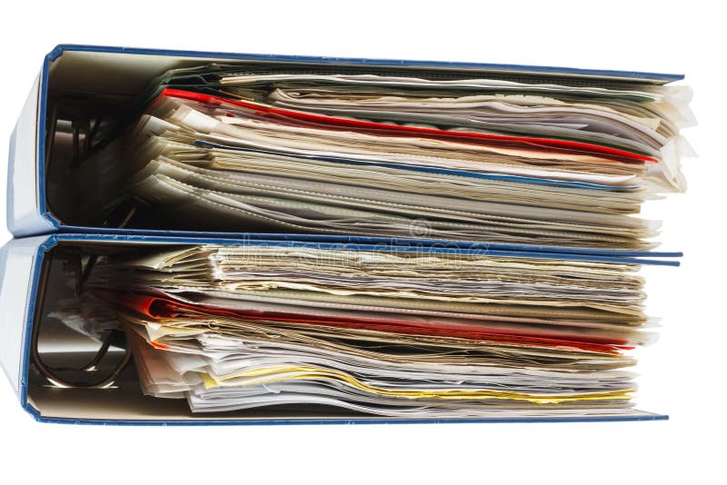 Stack of file folders stock photo. Image of isolated - 10953830