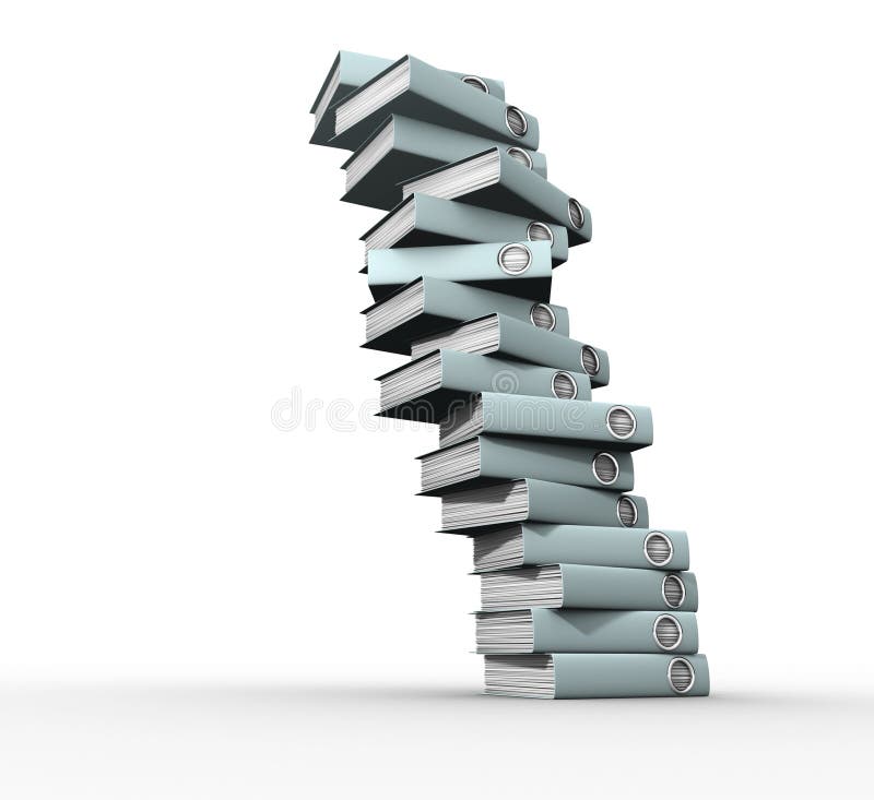 Stack of files stock illustration. Illustration of busy - 17120233