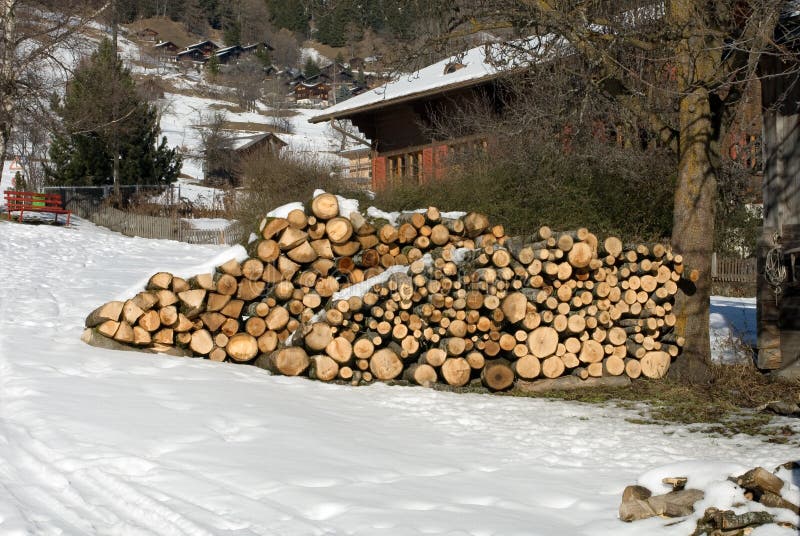 A Stack of Firewood stock photo. Image of wood, pile - 18373846