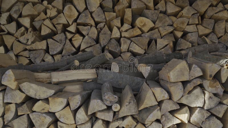 Stack of Firewood in a Barn Stock Footage - Video of rural, vertical ...