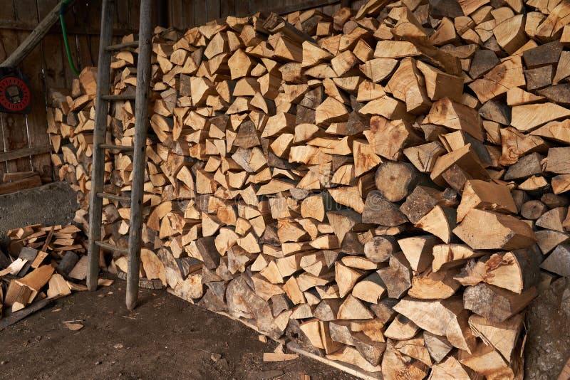 Stack of firewood stock photo. Image of outdoor, ecology - 217444070
