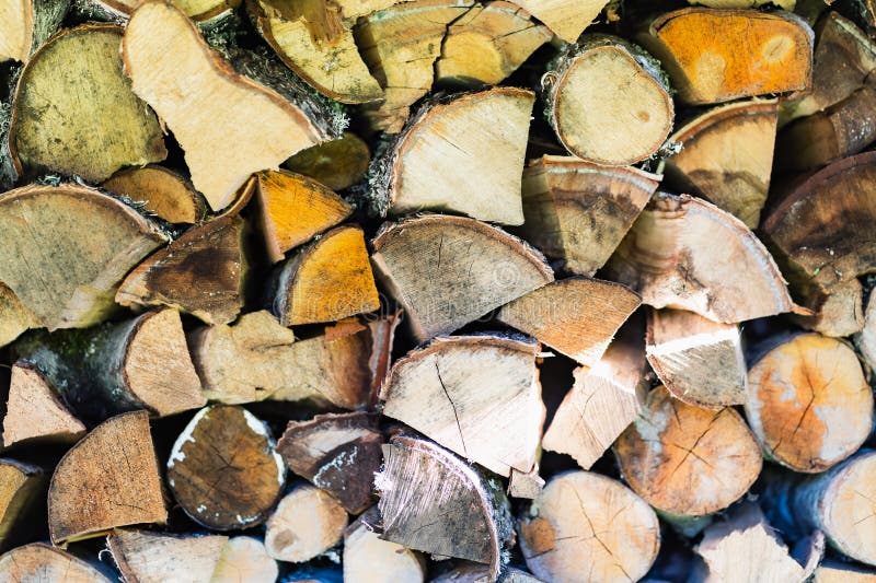 Stack of Firewood Close-up, Photo Texture Stock Image - Image of stack ...