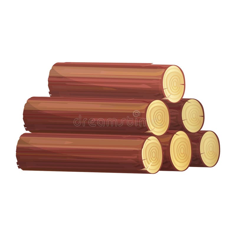 Stack of firewood. stock vector. Illustration of fuel - 74689038