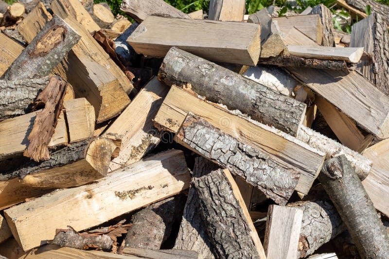 Stack of Firewood for Kindling Stove, Background or Texture Stock Image ...