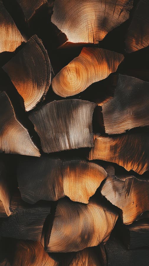 Stack of Firewood Logs Creating a Rustic Background for Winter Warmth ...