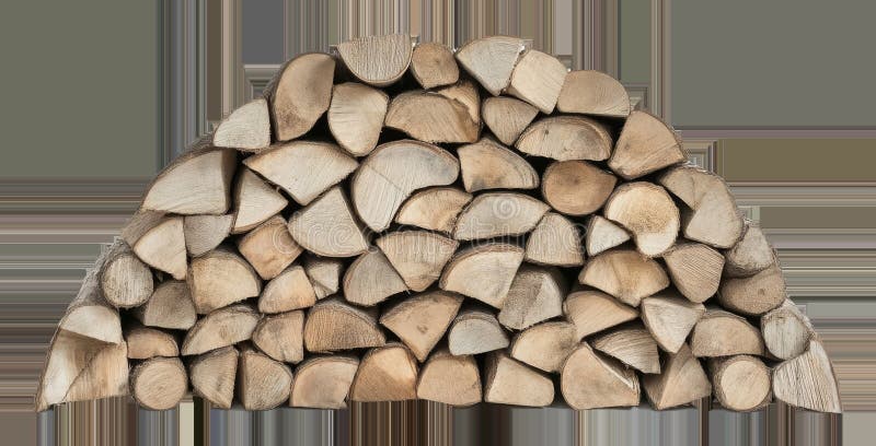 Stack of Firewood Logs Isolated on Transparent Background, Rustic ...