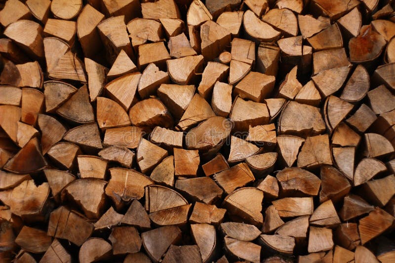 Stack of Firewood or Pile of Wood Front View Stock Photo - Image of ...