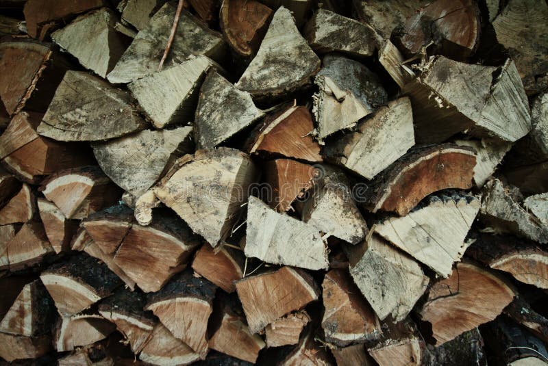 Stack of Firewood Ready for the Winter Stock Image - Image of ...