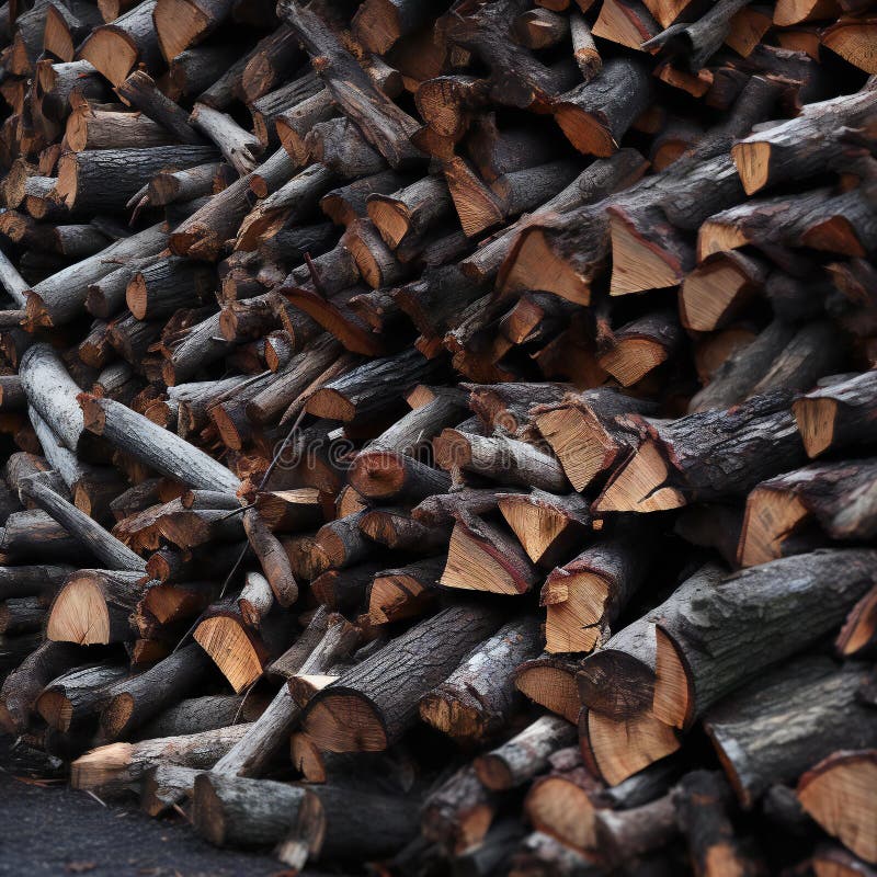 Stack of Firewood for the Winter, Close-up, Background Stock ...