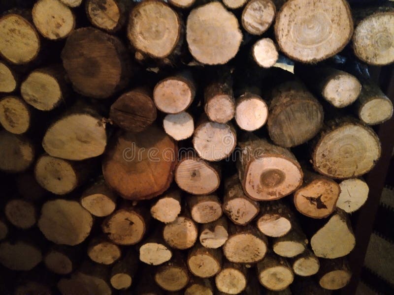 Stack of firewoods stock image. Image of products, fireplace - 202466235