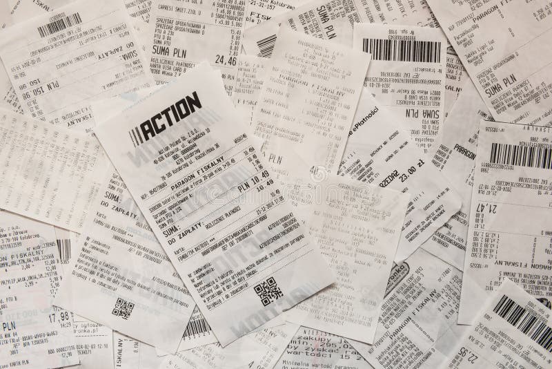 Cash register receipt editorial stock photo. Image of list - 363853798
