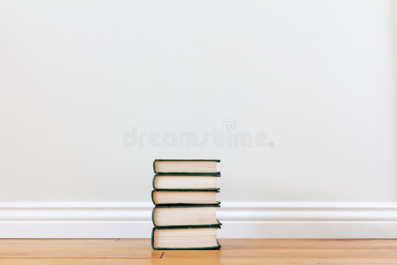 A stack of five books stock photo. Image of education - 127396128