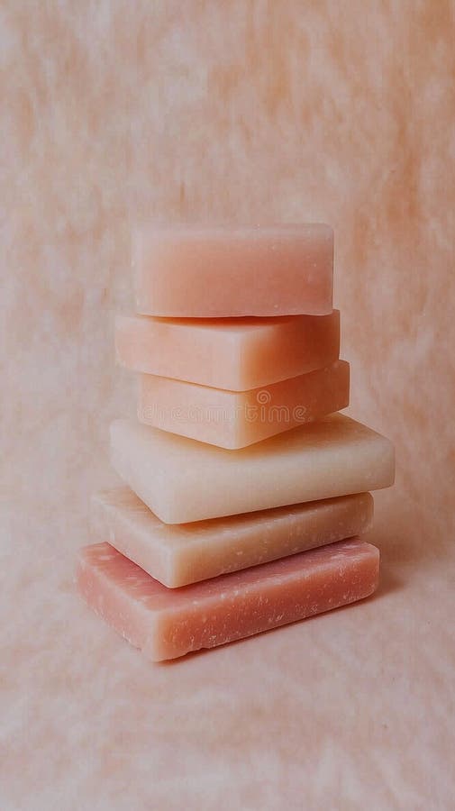A Stack of Five Different Colored Bars of Soap. Generative AI Stock ...