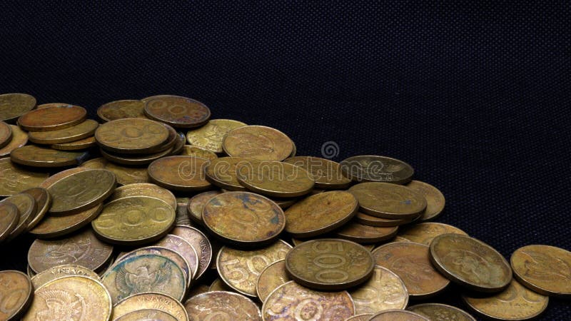 Stack of Five Hundred Rupiah Yellow Indonesian Coins Stock Image ...