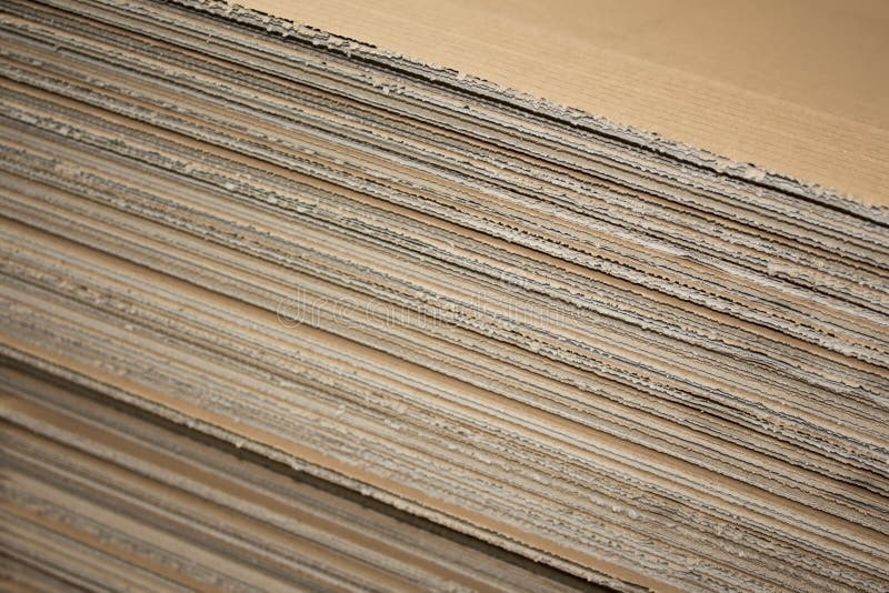 Stack of Flat Industrial Folding Cardboard Packaging Boxes Stock Image ...