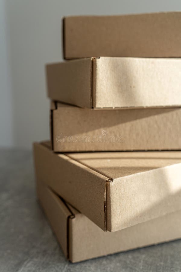 Stack of flat-packed self stock image. Image of gift - 351329945
