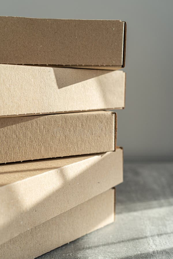 Stack of flat-packed self stock photo. Image of postal - 351330104