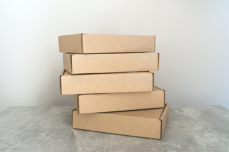 Stack of flat-packed self stock image. Image of gift - 350870035