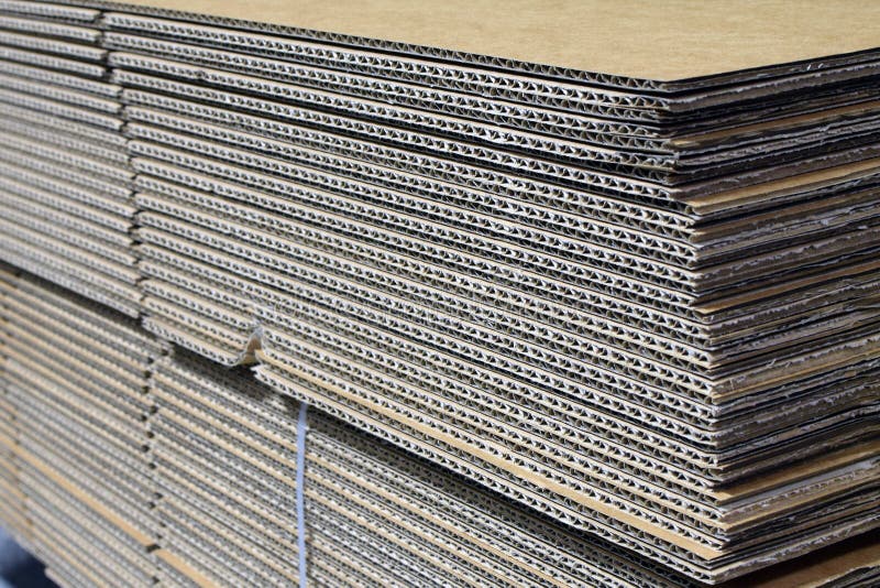 Stack of Flattened Cardboard Box Stock Photo - Image of flattened ...