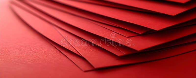 Stack of Flawless Vibrant Red Business Cards on White Background ...