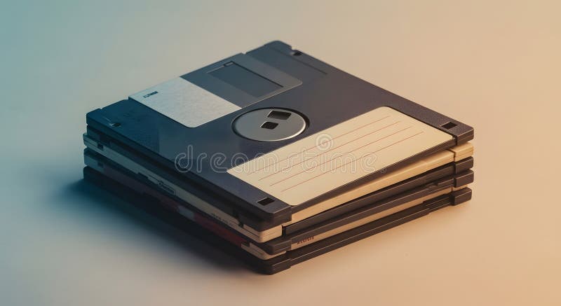 Stack of Floppy Disks stock illustration. Illustration of diskette ...