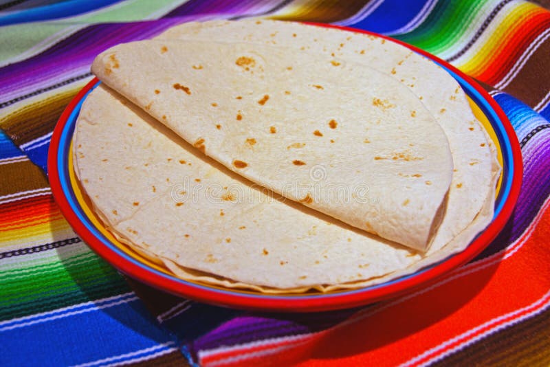 Stack of flour tortillas stock image. Image of food, cook - 86135131