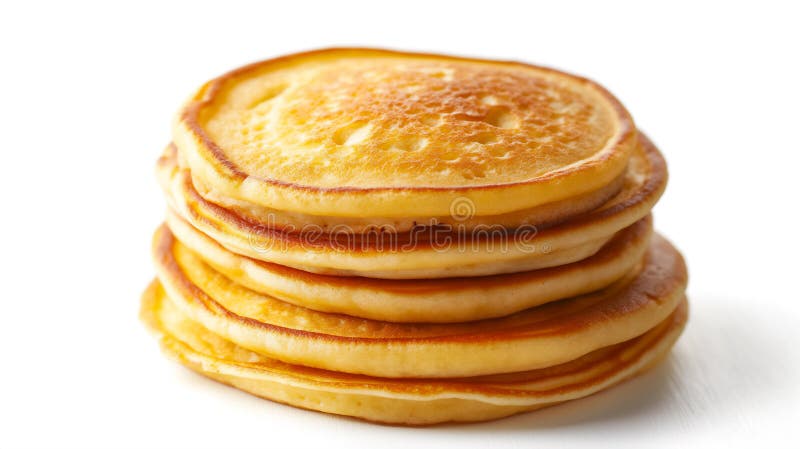 A Stack of Fluffy, Golden Pancakes with Crispy Edges, Perfectly Cooked ...