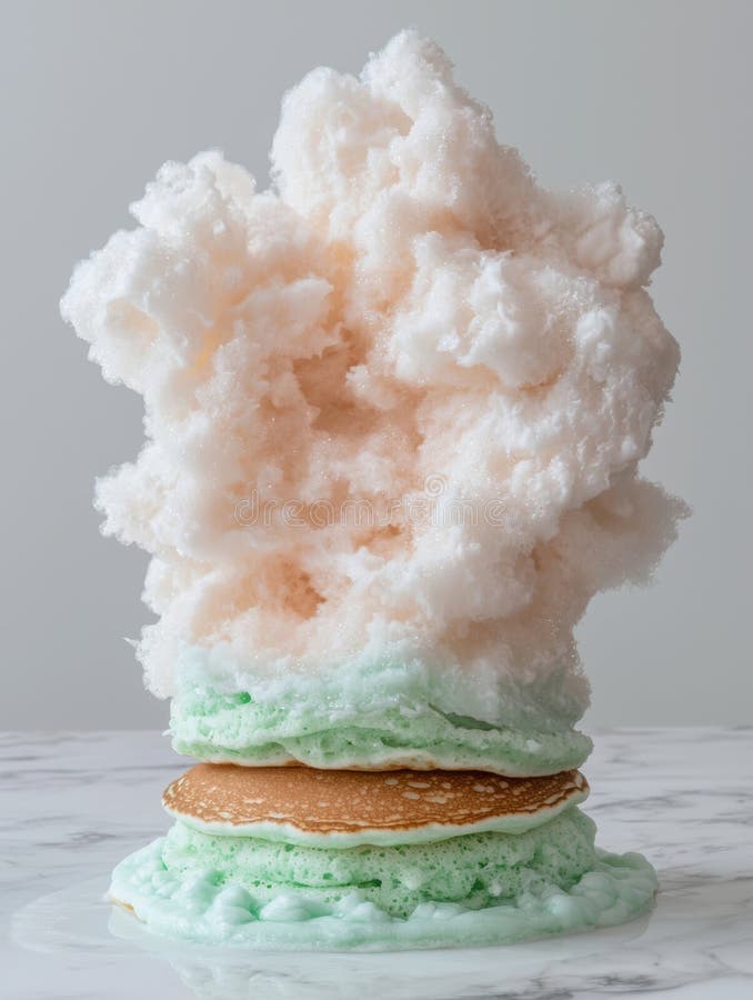 A Stack of Fluffy Pancakes with Colorful Toppings. Stock Illustration ...