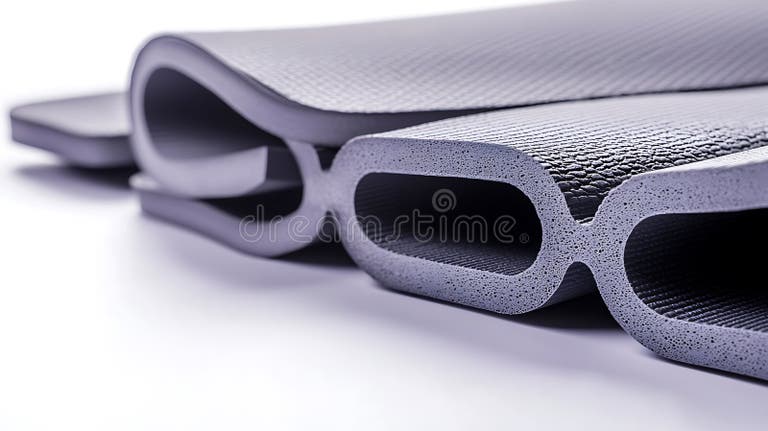 A Stack of Foam Mats with a White Background Stock Image - Image of ...