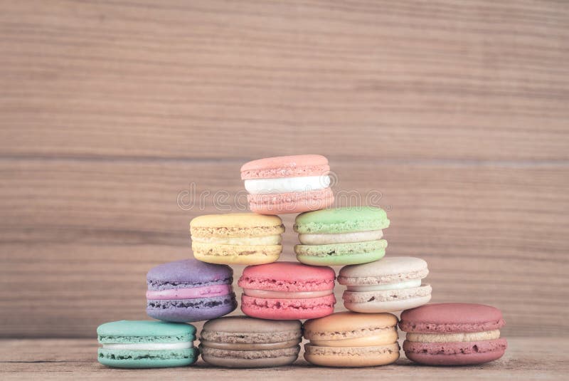 Stack Focus Image of Colorful French Macarons Stock Image - Image of ...