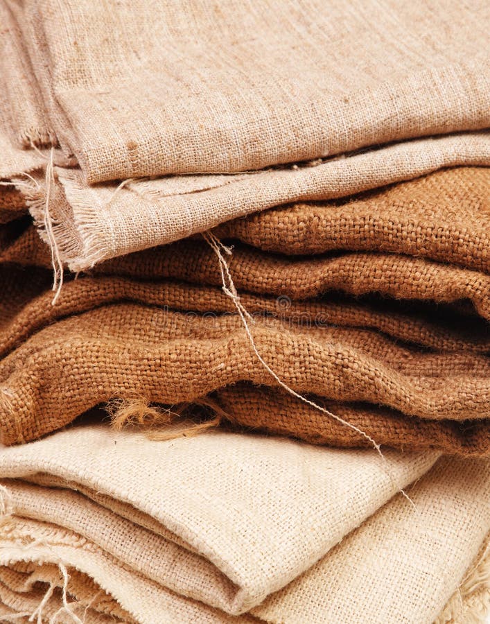 A stack of folded burlap stock photo. Image of horizontal - 45801536